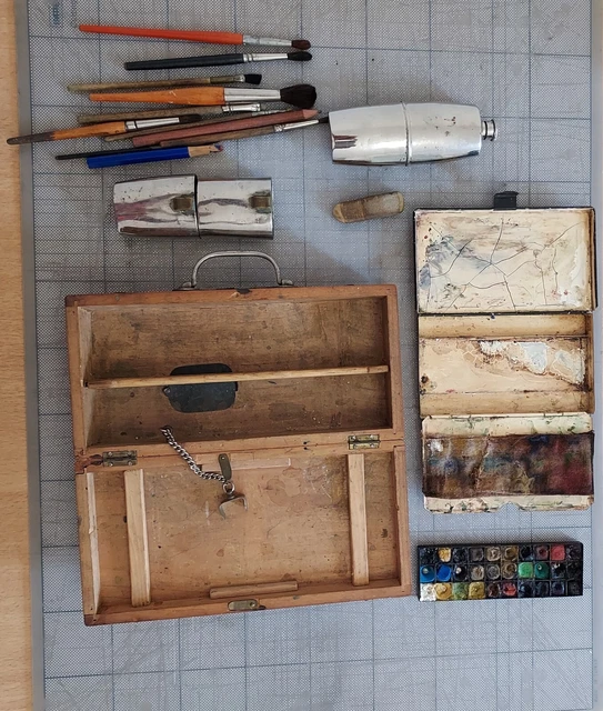 ANTIQUE ARTISTS WATERCOLOUR paint box £50.00 - PicClick UK