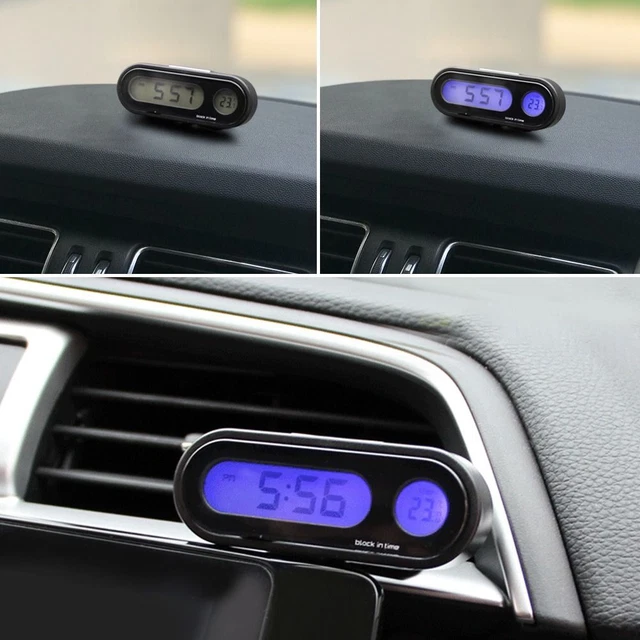 BACKLIGHT ELECTRONIC CLOCK LCD Digital Clock LED Thermometer Car Time ...