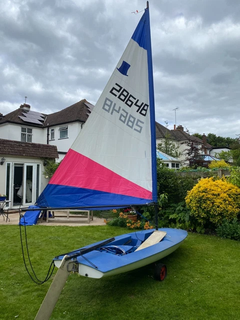 TOPPER SAILING DINGHY complete with launching trolley and ready to sail ...