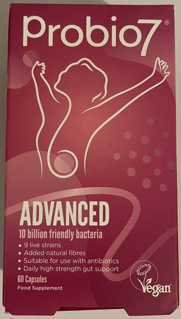 PROBIO7 ADVANCED FORMULA Probiotics - 60 Vegan Capsules Brand New £16. ...