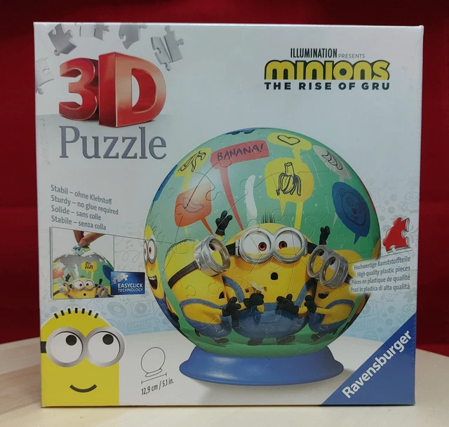 RAVENSBURGER MINIONS DESPICABLE Me The Rise Of Gru 3D Plastic Puzzle ...
