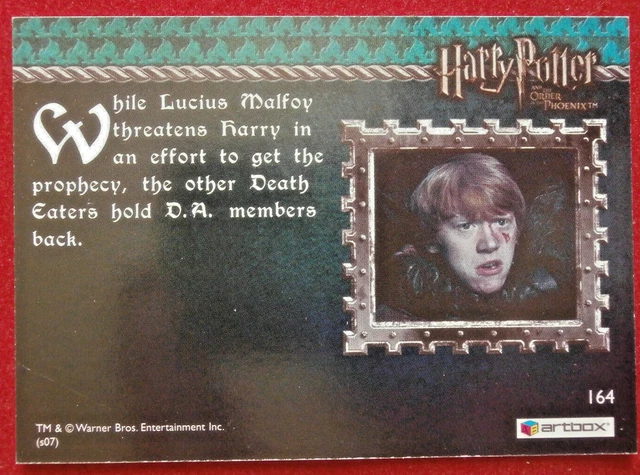 HARRY POTTER ORDER OF THE PHOENIX Card #164 - RON TRAPPED - ArtBox 2007 ...