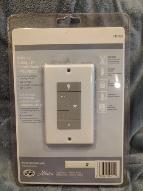 Hunter Universal Wall Mount Ceiling Fan Control 99111 | Shelly Lighting