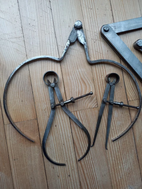 LOT D´OUTILS ANCIENS compas ferronnier menuisier fer forgé forgé EUR 39 ...