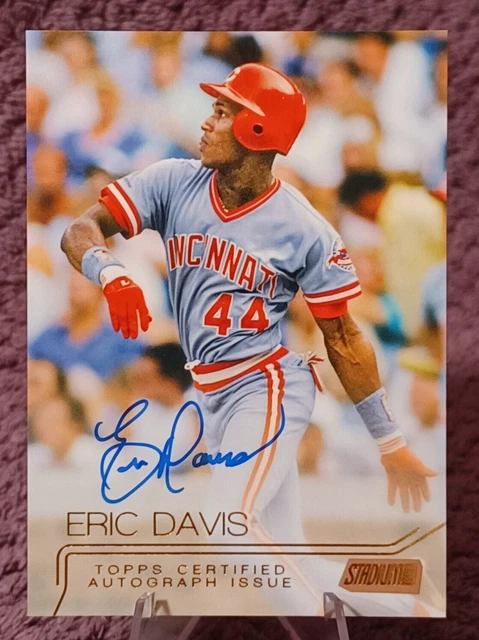 2015 TOPPS STADIUM Club Eric Davis SCA-ED feuille d'or voiture 16/25 ...