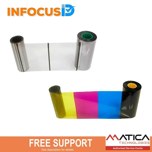 MATICA XID8100 SRT Ribbon Set YMCK DIC10509 & Film DIC10539 1000 Prints ...