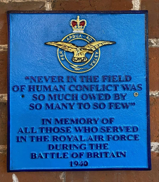 CAST IRON SIGN - RAF - BATTLE OF BRITAIN - 80th Anniversary Memorial ...