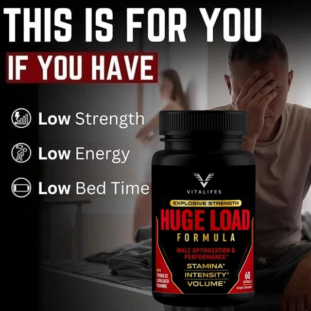 HUGE LOAD FORMULA Optimizes Strength, Boost Performance and Stamina 60 ...