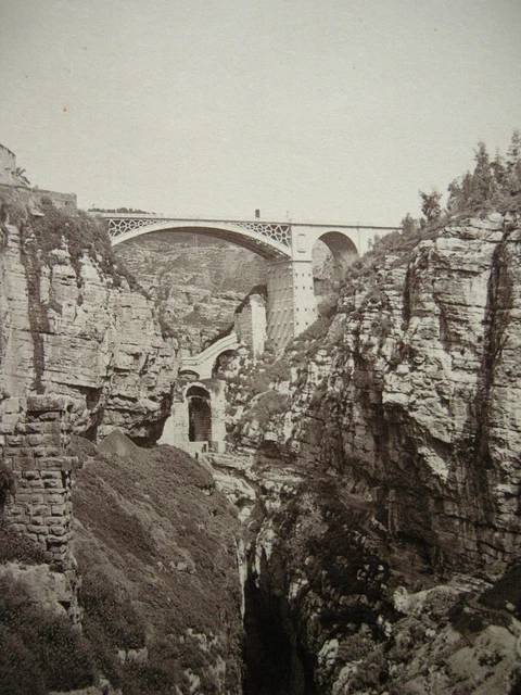 CONSTANTINE ALGERIE GORGES du Rhummel Neurdein Albumin Print um 1880 ...