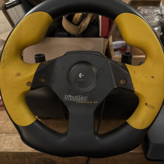 LOGITECH WINGMAN FORMULA Force GP USB Force Feedback Steering Wheel and ...
