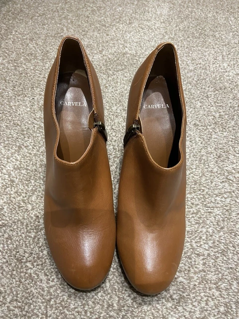 TAN CARVELA LEATHER Boots Size 40 Uk 7 Excellent Condition £15.00 ...