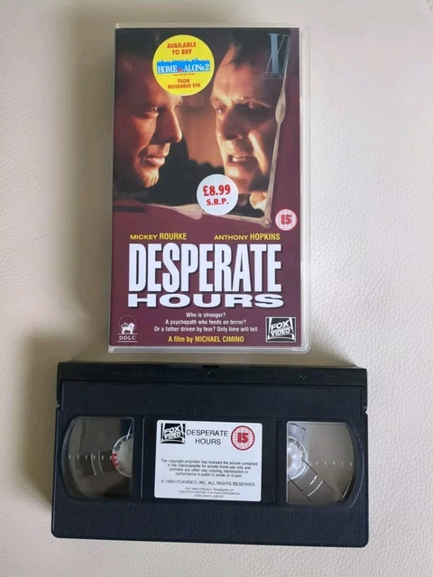 DESPERATE HOURS VHS PAL Video Mickey Rourke Anthony Hopkins Fox 1990 £3.99 - PicClick UK