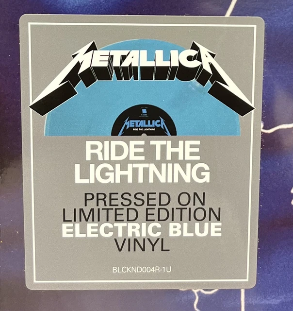 METALLICA RARE BLUE Vinyl RIDE THE LIGHTNING Sealed, Scellé Last Copy ...