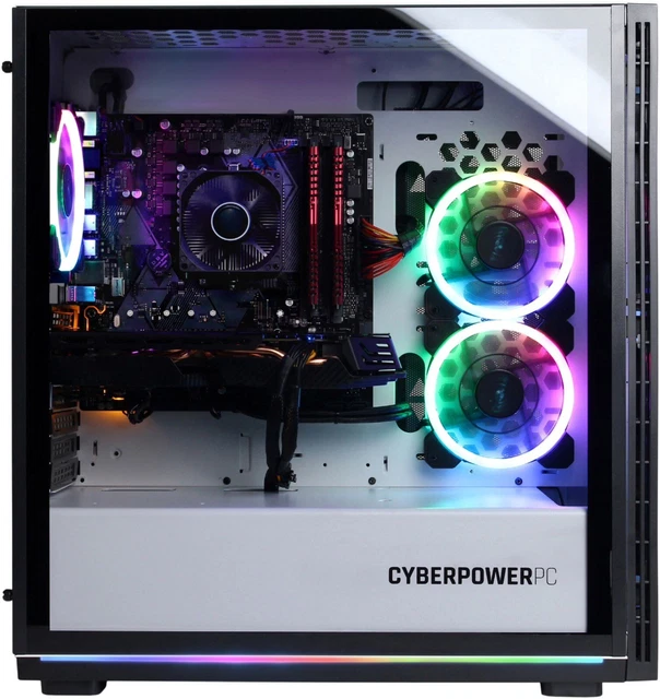 CYBERPOWER ELITE MID Tower Gaming PC Case - Matte White $60.00 - PicClick
