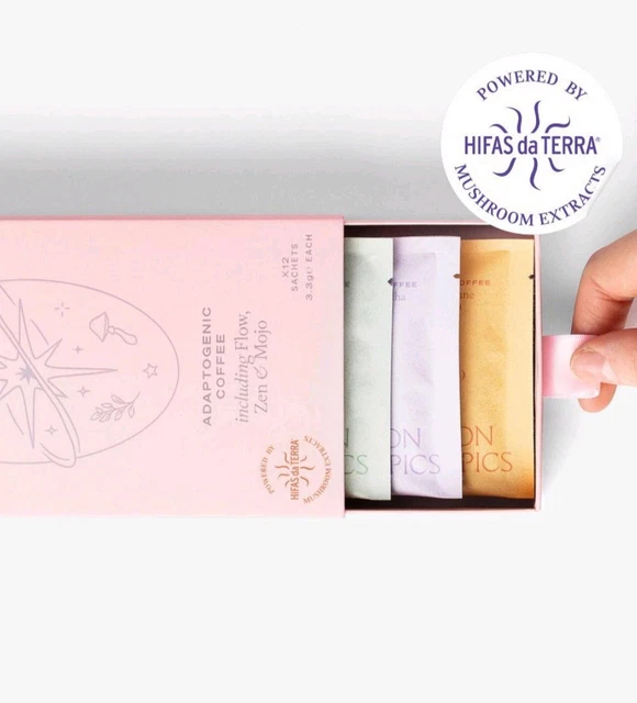 LONDON NOOTROPICS MUSHROOM Coffee Box Flow + Mojo Adaptogenic Coffee 12 ...