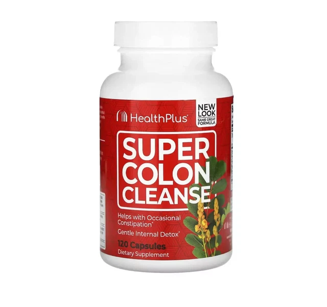 HEALTH PLUS Super Colon Cleanse - Detox -Laxative 120 Capsules (Pack of ...