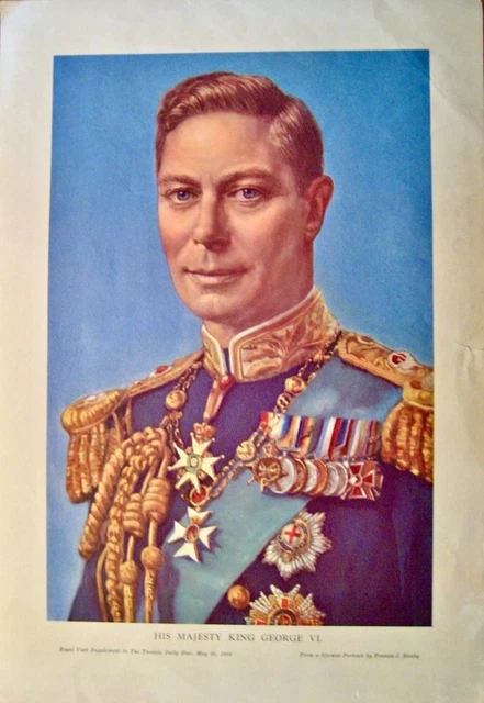 RARE VINTAGE ORIGINAL 1939 Toronto Daily Star King George Vi /Queen ...