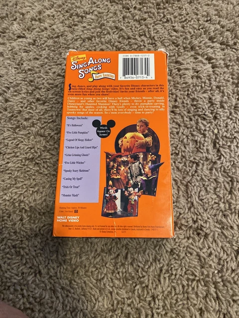 DISNEY SING ALONG Songs Happy Haunting Party VHS Halloween Spooky Scary ...
