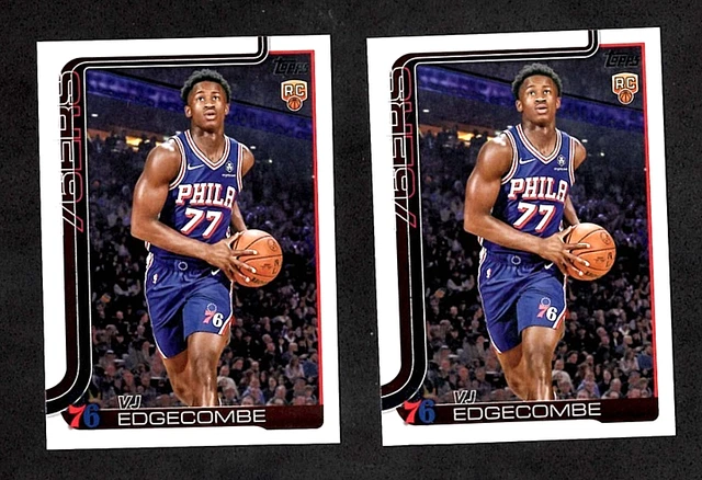VJ EDGECOMBE RC - 2025 Topps Basketball #203 Rookie Base - (2) LOT ...