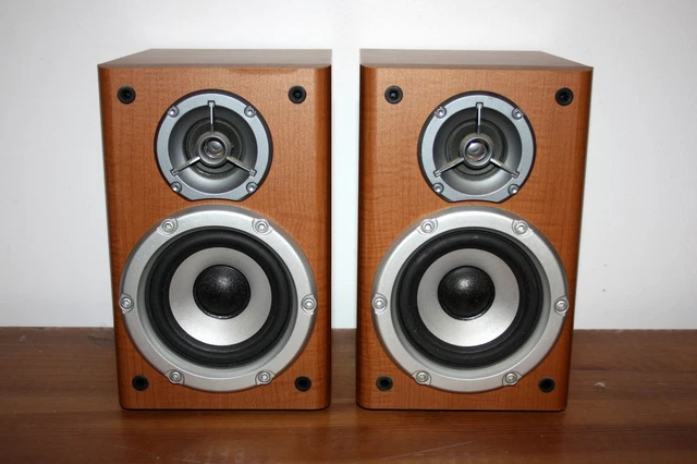 JVC SPEAKERS SP-FSG5, 90Watt, 6 Ohm, 9"Tall,Wooden,Gray Grille Covers ...