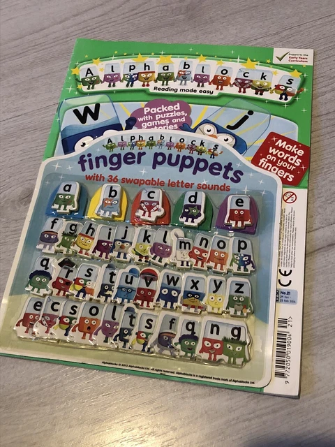 NEW CBEEBIES ALPHABLOCKS Magazine 2014 - Finger Puppets - 36 Letters ...