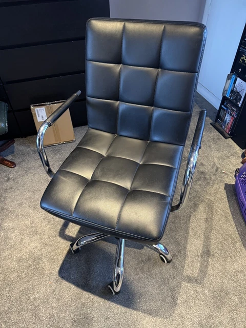 YAHEETECH COMPUTER DESK Chair Adjustable Swivel Office Chair Leather ...