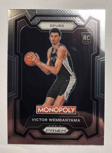 2023-24 MONOPOLY PRIZM VICTOR WEMBANYAMA Rookie Card RC Base Spurs #81 ...