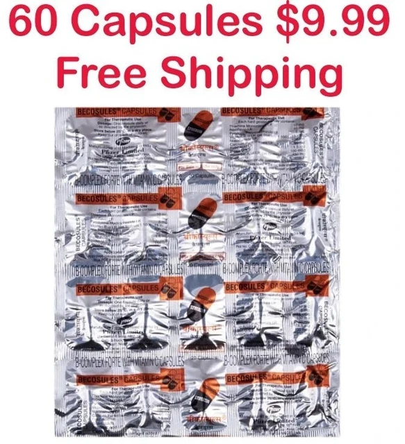 PFIZER INDIA BECOSULES Capsule (60 Capsules) Multivitamin, Vitamin C ...