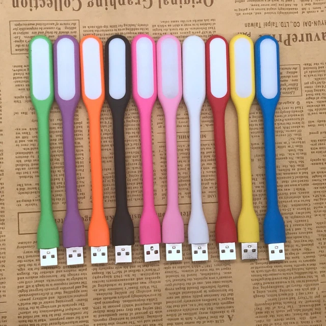 2PCS PORTABLE 5V 1.2W USB LED Lamp Light Reading Lamp Powered by Power ...