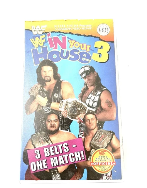 WWE WWF IN Your House 3 Triple Header Vhs Wrestling Video Tape Vintage ...