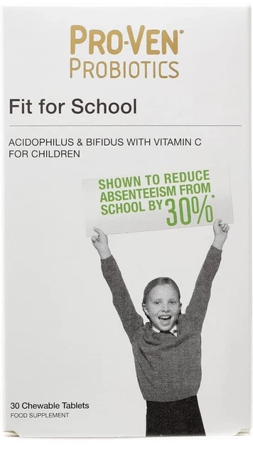 PROVEN PROBIOTICS FIT for School Chewable Tablets - Pack of 30 White £ ...
