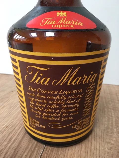 VINTAGE VTG RARE Tia Maria ONE Litre bottle empty see photos $18.55 ...