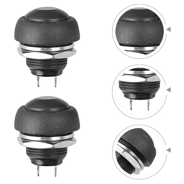 SMALL ROUND LOCKABLE Push Button Switch for Micro Truck Horn/Button ...