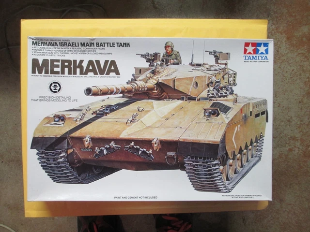 TAMIYA MERKAVA ISRAELI Main Battle Tank Model Kit 1/35 Scale Unbuilt ...