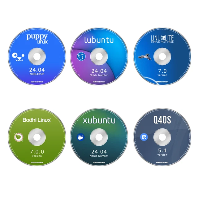 6 BEST LIGHTWEIGHT lite Linux Distros on DVD Puppy, lubuntu, Bodhi, xubuntu Q4OS £15.80 ...
