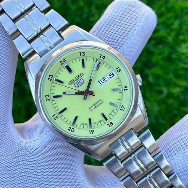 SEIKO 5 AUTOMATIC SNK573 JDM Luminous Railway Dial Japan Men's Watch 7S26-02C0 £57.63 - PicClick UK