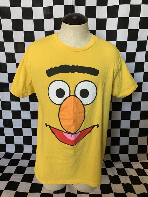 SESAME STREET BERT & ERNIE T-Shirt YELLOW Face Shirt sz MEDIUM $9.09 ...