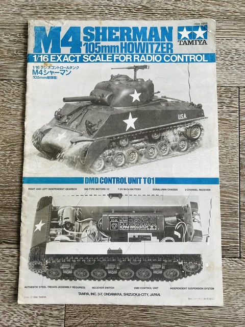 TAMIYA ORIGINAL VINTAGE M4 Sherman Tank Rc Manual #56005 1998 £10.00 ...