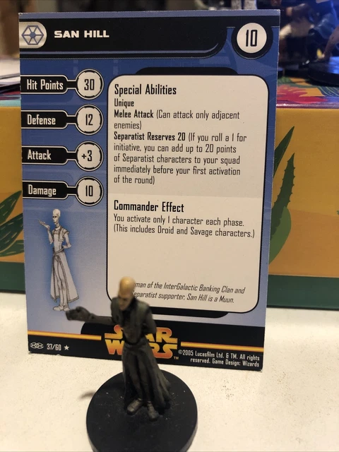FIGURINE STAR WARS Miniatures : San Hill 37/60 EUR 8,00 - PicClick FR