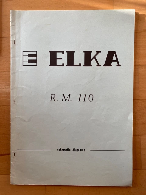 ELKA RM110 Ampliier Box SERVICE MANUAL Schematic Diagrams Schaltbild ...
