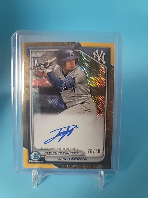 2024 TOPPS BOWMAN Jared Serna Auto Luccichio Oro/50 EUR 33,21 - PicClick IT