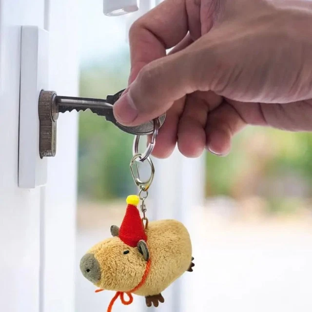 CLOTH DOLL CAPYBARA Plush Keychain Simulation Capybara Plush Toy Unisex ...