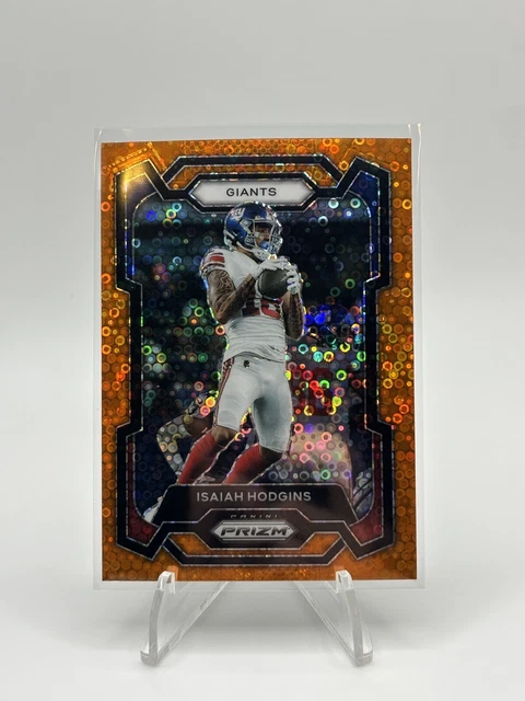 2023 PANINI NFL Prizm Isaiah Hodgins Orange Disco Prizm New York Giants ...