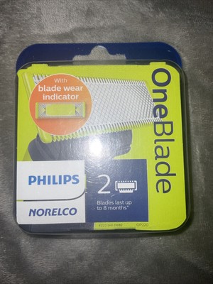 PHILIPS NORELCO ONEBLADE Replacement Blade 2 Pack Wet Dry Use QP220/80 ...