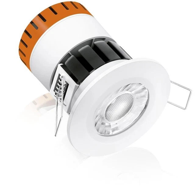 AURORA COLOUR SWITCHABLE Fixed 8W Dimmable Fire Rated LED Downlight EN ...