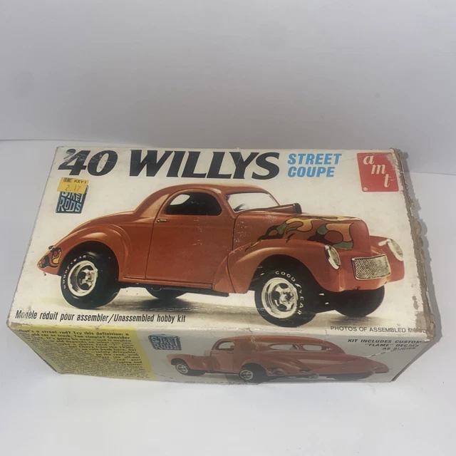 AMT STREET RODS 40 Willys Street Coupé échelle 1/25 1976 modèle pièces ...