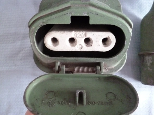 DDR KRAFT-STECKDOSE UND Stecker VEB Elektroschaltgeräte Grimma 220/380 ...