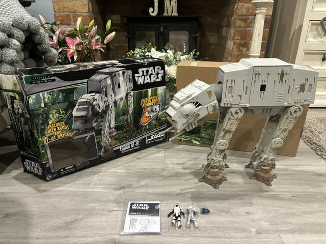 STAR WARS SAGA Limited Edition Endor AT-AT Walker + Biker Scout & AT-AT ...