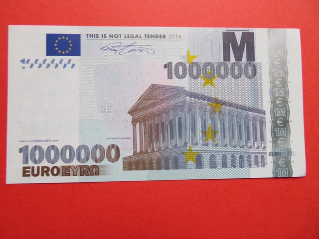 NEW E1,000,000 MILLION Euros Novelty Bank Note WHAT'S MOST VALUABLE TO ...
