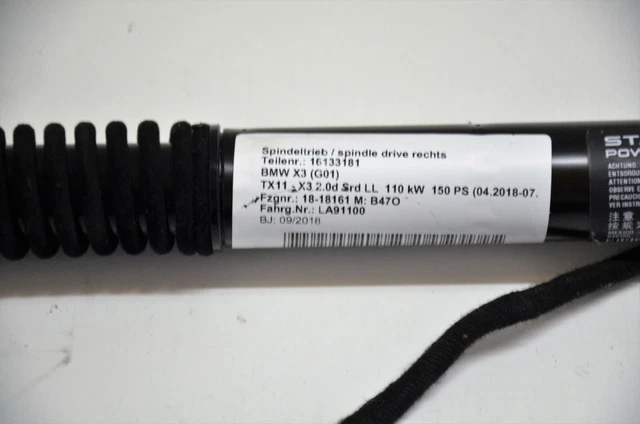 ORIGINAL BMW X3 G01 tailgate gas pressure spring spindle drive right ...